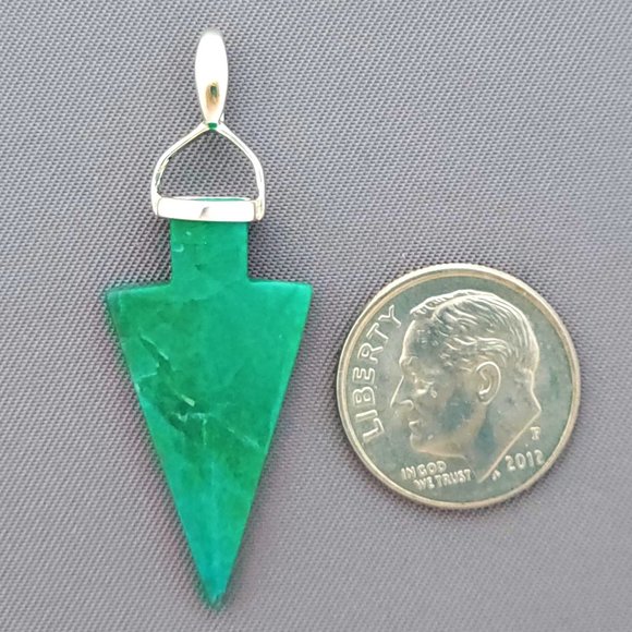 Jewelry | Real Malachite Arrow Point Sterling Bail Chain | Poshmark